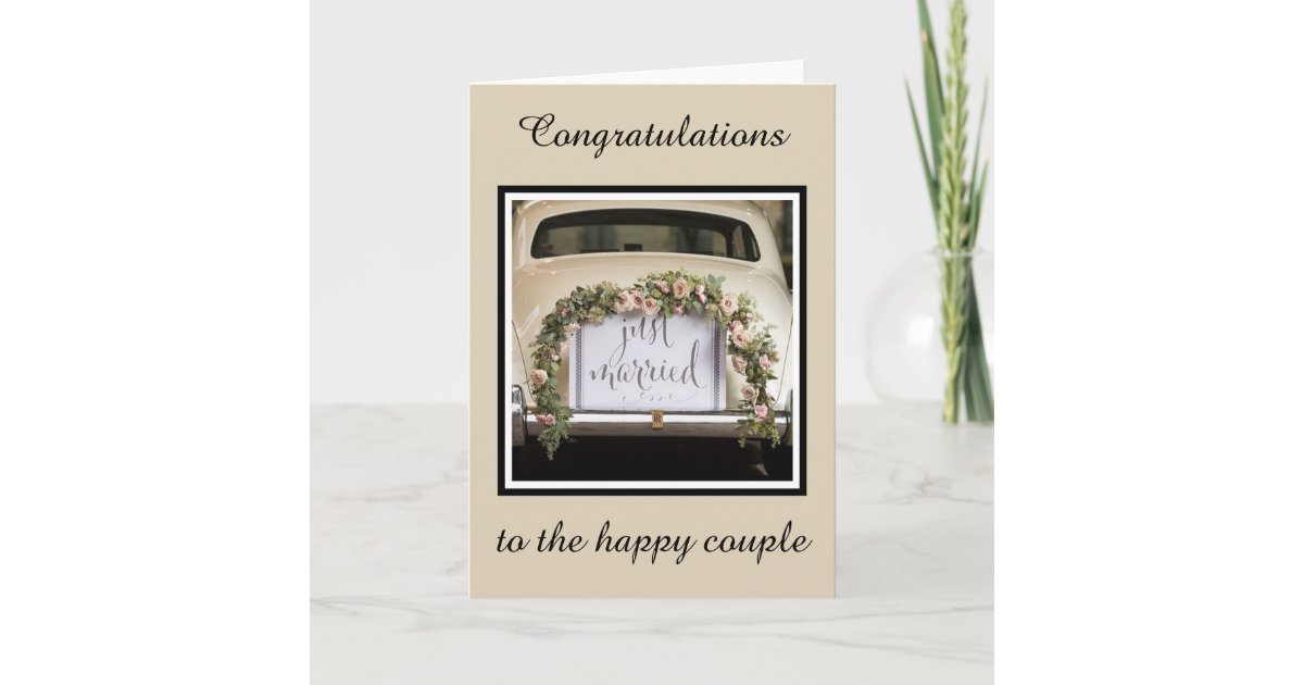 Wedding Card - Congratulations to the happy couple | Zazzle