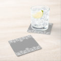 Wedding Card Square Paper Coaster | Zazzle