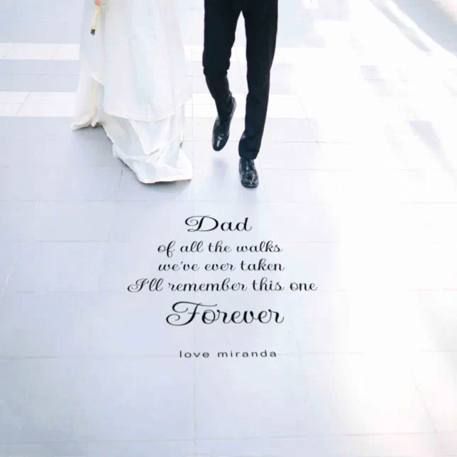 Wedding Ceremony Aisle Quote Floor Decals | Zazzle