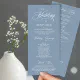 Wedding Ceremony, Classy Elegance Dusty Blue Program | Zazzle