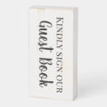 Wedding Ceremony Guest Book Table Sign Wooden | Zazzle