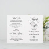 Wedding Ceremony Programs, Classic Elegance Black | Zazzle