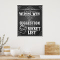 Wedding chalkboard "Wish list" bucket list sign | Zazzle