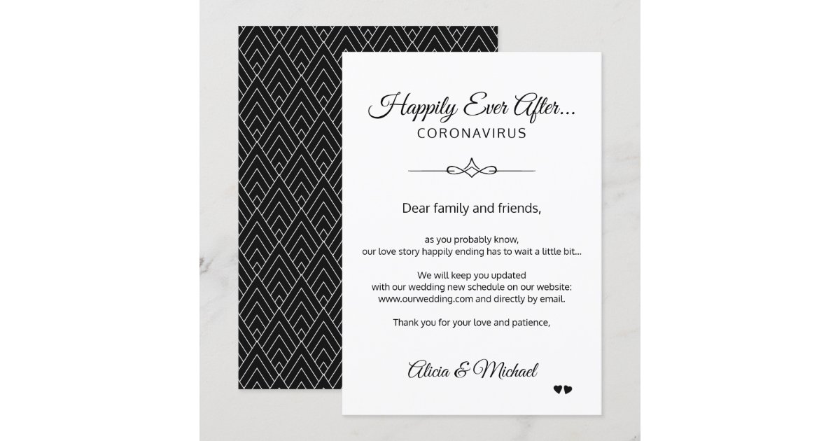 Wedding change of plans due to corona virus invitation | Zazzle