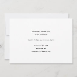 Wedding Change the Date with New Date Photo Announcement | Zazzle