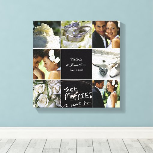 Wedding Collage Wrapped Canvas | Zazzle