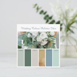 Wedding Color Palettes Idea Card | Zazzle