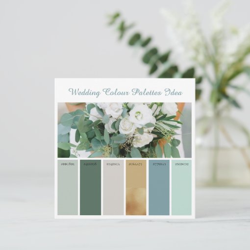 Wedding Color Palettes Idea Card | Zazzle