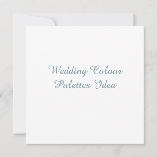 Wedding Color Palettes Idea Card | Zazzle