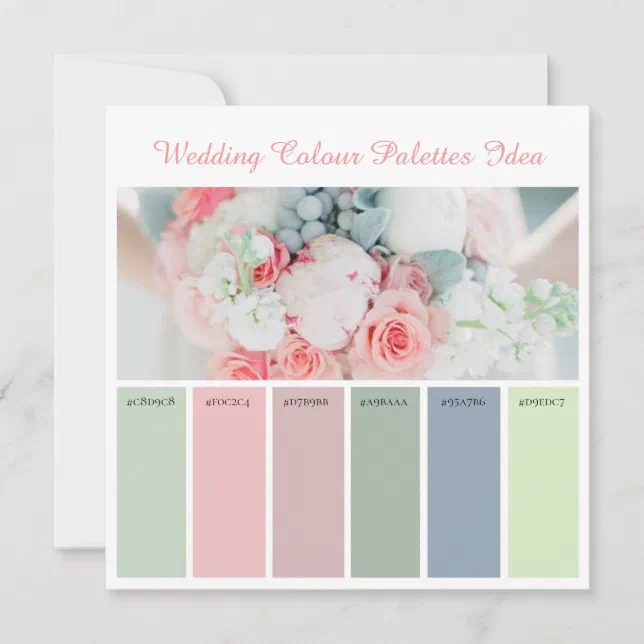 Wedding Color Palettes Idea Invitation | Zazzle