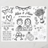 wedding kids table coloring pages