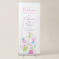 Wedding confetti pink green blue welcome banner | Zazzle