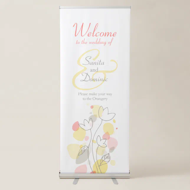 Wedding confetti welcome banner | Zazzle