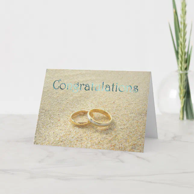 Wedding Congratulations. Beach Wedding congrats Card | Zazzle