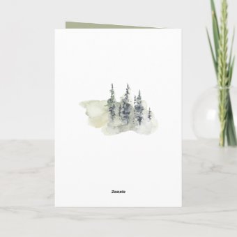 Wedding Congratulations Card Evergreen Trees | Zazzle