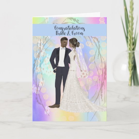 Wedding Congratulations for Black Couple Card | Zazzle.com