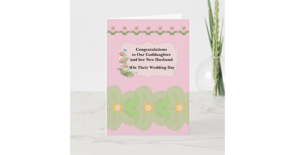 Wedding Congratulations for Goddaughter & Husband Card | Zazzle