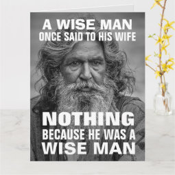 WEDDING CONGRATULATIONS FUNNY WISE MAN HUGE CARD | Zazzle