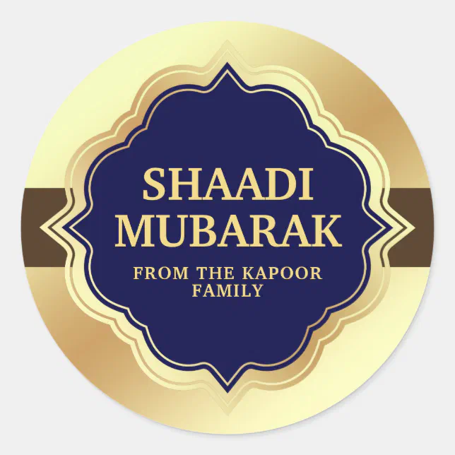Wedding Congratulations Shaadi Mubarak Sticker | Zazzle