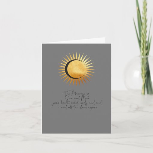 Wedding congratulations - Sun and Moon Card | Zazzle