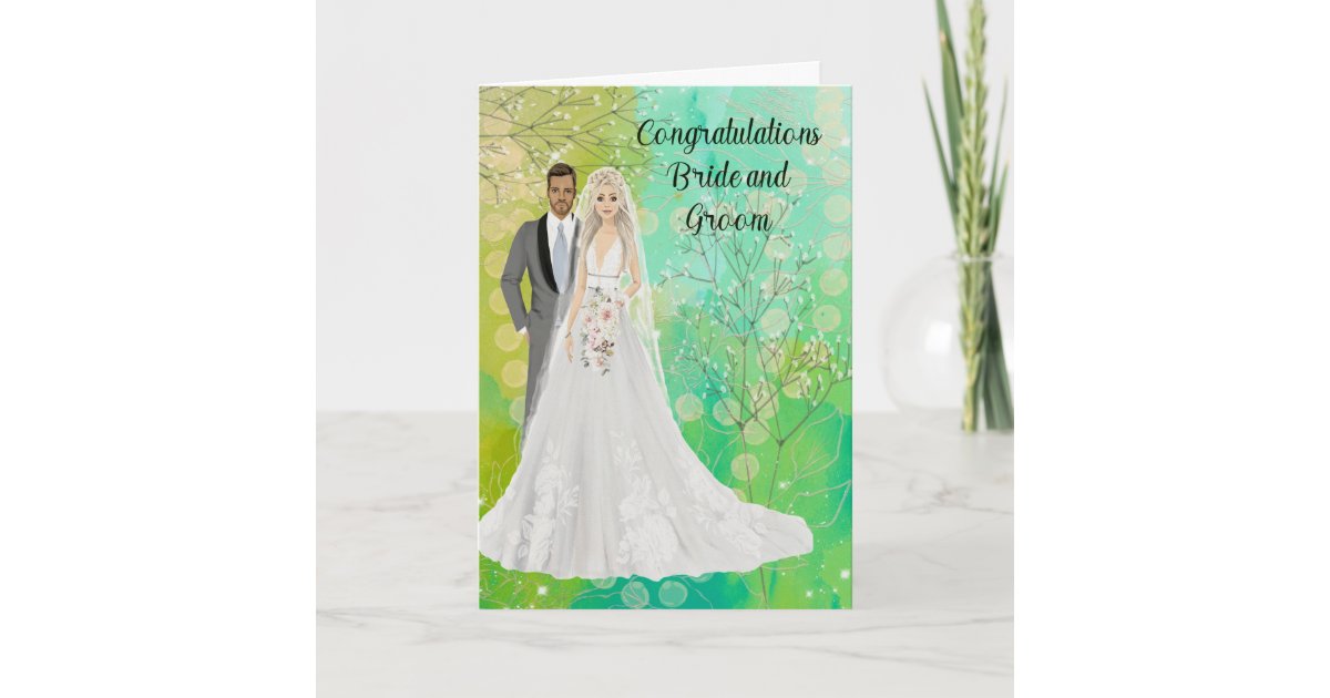 Wedding Congratulations to Bride and Groom Card | Zazzle