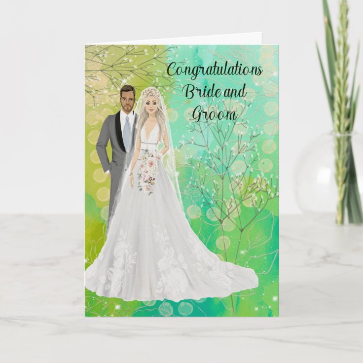 Wedding Congratulations to Bride and Groom Card | Zazzle