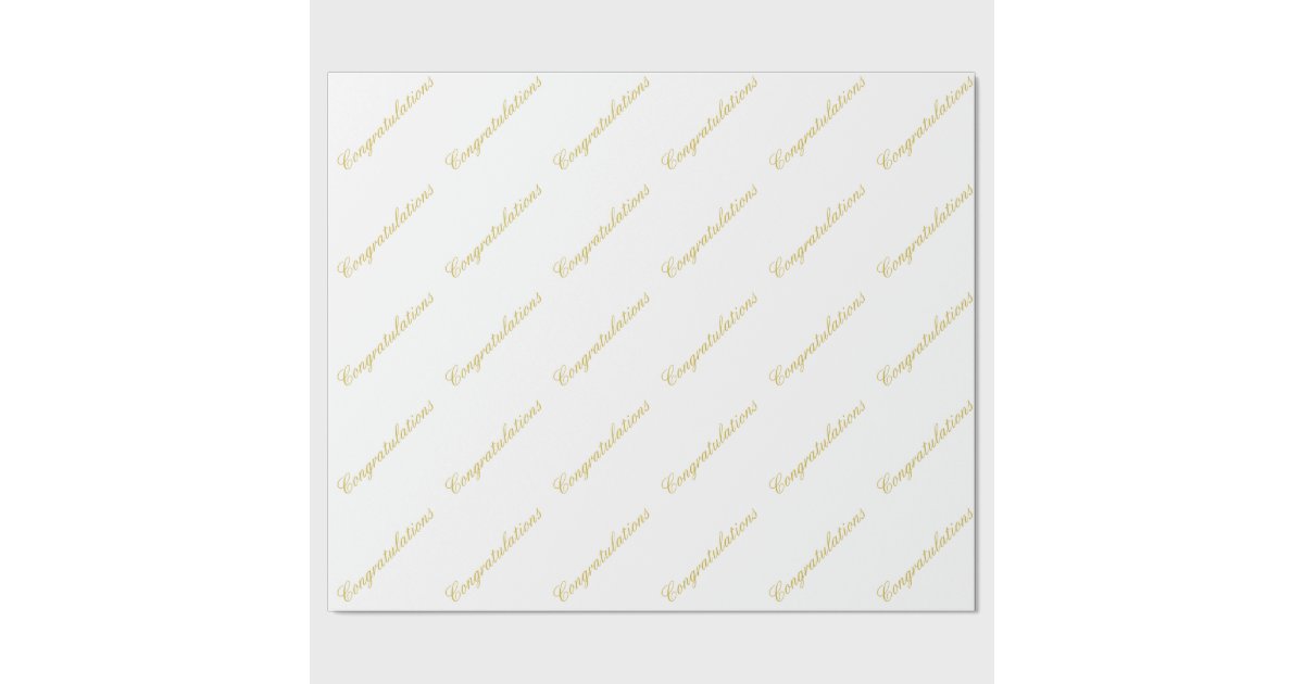 Wedding Congratulations Wrapping Paper | Zazzle