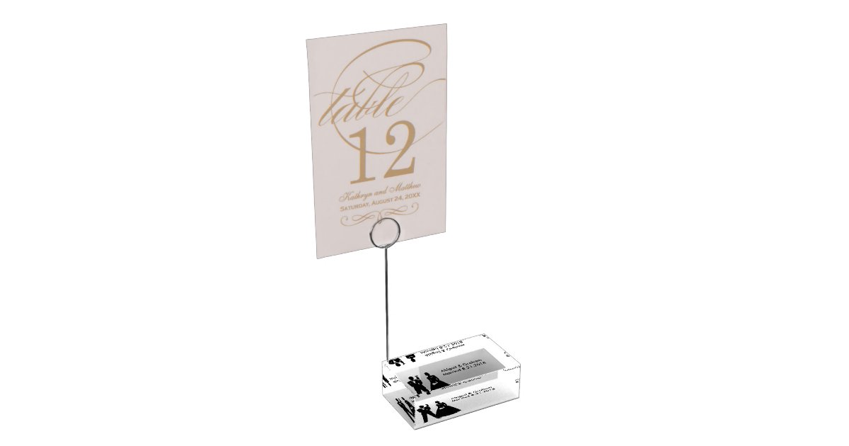 Wedding Couple Table Card Holder | Zazzle