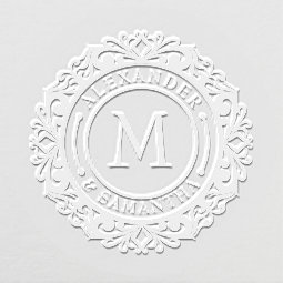 Wedding Crest Monogram | Personalized Wedding Embosser | Zazzle