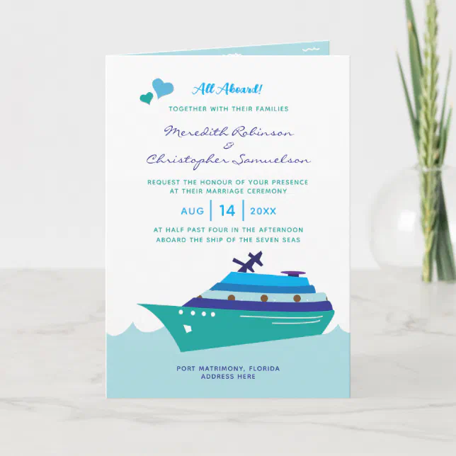 Wedding Cruise Invitation | Zazzle