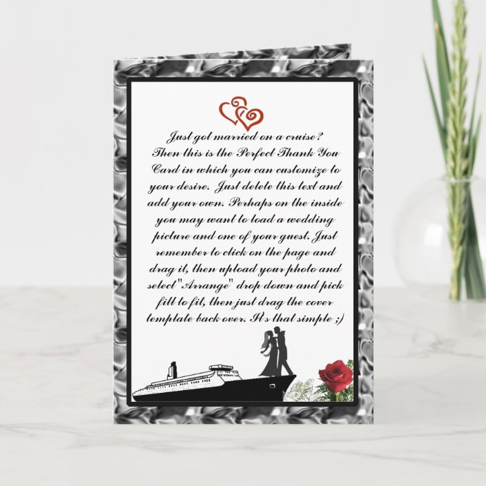 Wedding Cruise Thank You Cards | Zazzle.com