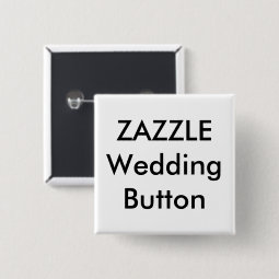 Wedding Custom 2" Square Button Pin | Zazzle