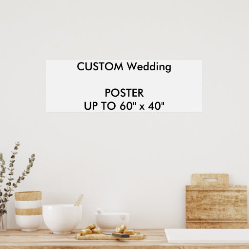 Wedding Custom 36" x 12" Poster GLOSSY Landscape | Zazzle