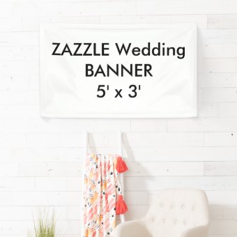 Wedding Custom Banner 5' x 3' | Zazzle