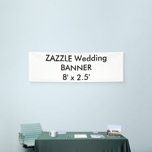 Wedding Custom Banner 8' x 2.5' | Zazzle