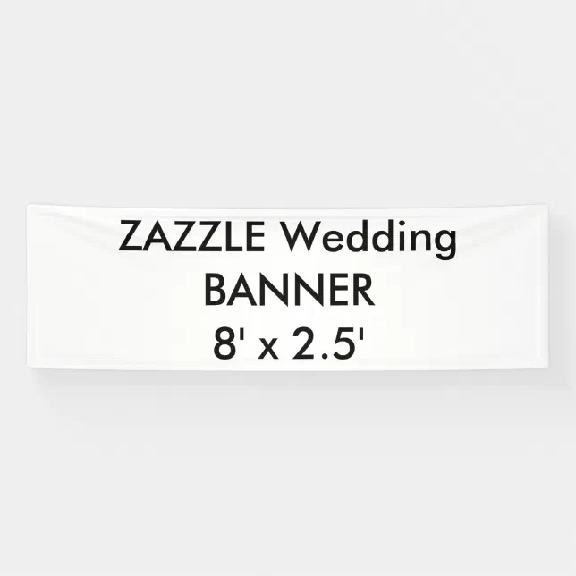 Wedding Custom Banner 8' x 2.5' | Zazzle