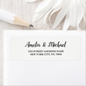 Wedding Custom Elegant Return Address Label | Zazzle