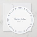 Wedding Custom Guest Dusty Blue Round Place Card | Zazzle