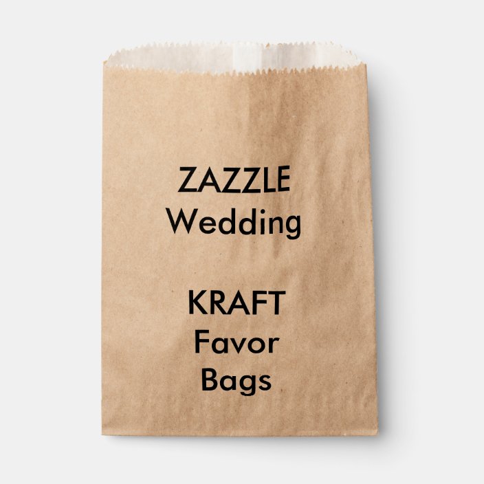 Wedding Custom KRAFT Paper Favor Bag | Zazzle.com