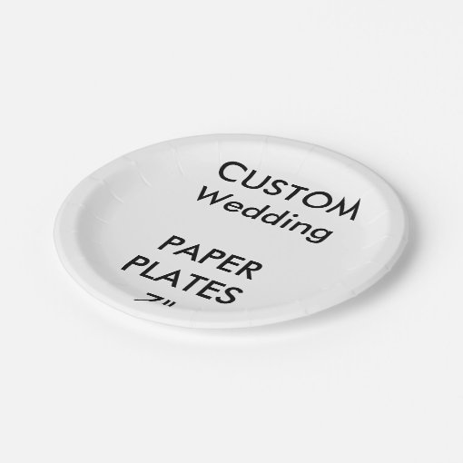 Wedding Custom Paper Cake Plates 7" | Zazzle