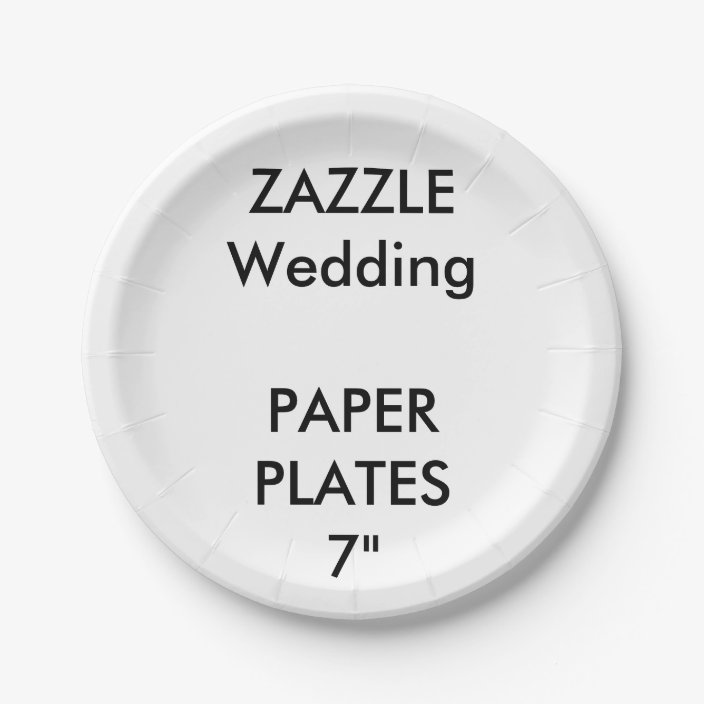 Wedding Custom Paper Plates 7" | Zazzle