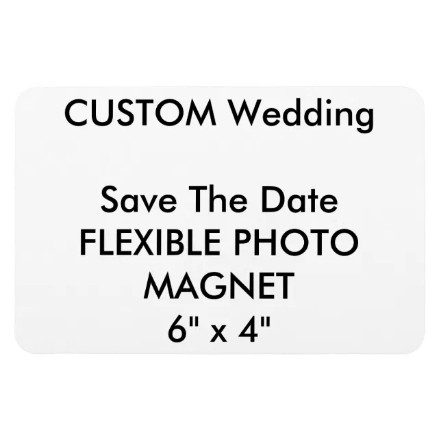 Wedding Custom Save The Date Photo Fridge Magnet | Zazzle
