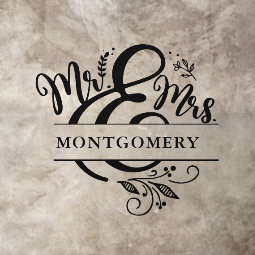 Wedding Dance Floor Monogram | Mr. & Mrs. Floor Decals | Zazzle