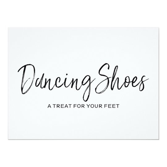Wedding "Dancing Shoes" Stylish Lettered Sign Invitation | Zazzle.com