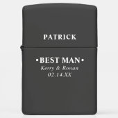Wedding Date and Names Best Man Personalized Zippo Lighter | Zazzle
