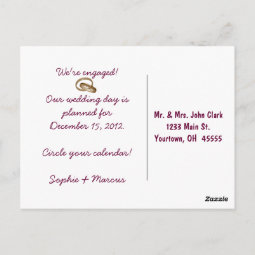 Wedding Date Announcement Postcard | Zazzle
