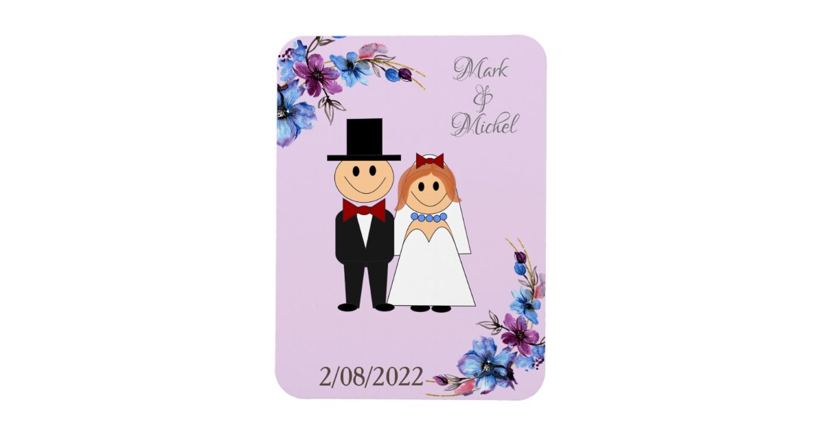 Wedding date magnet | Zazzle
