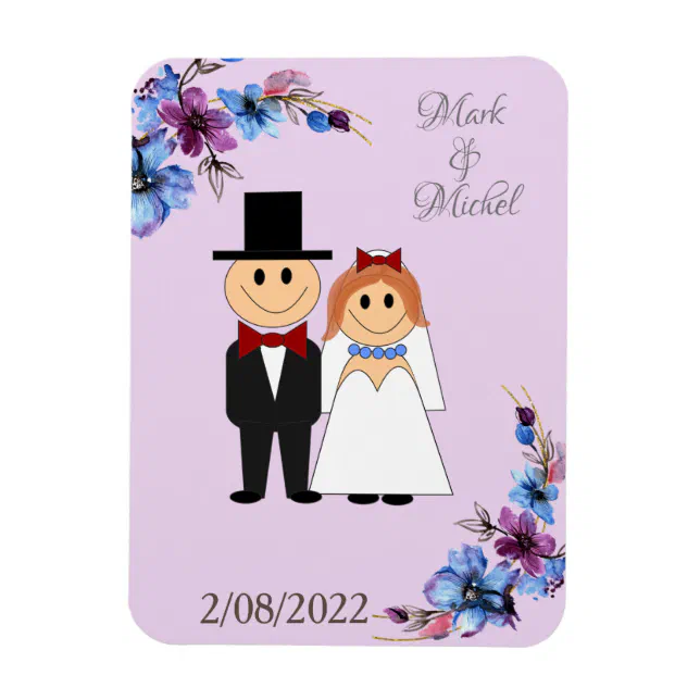 Wedding date magnet | Zazzle