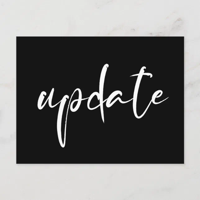 Wedding date update announcement postcard | Zazzle