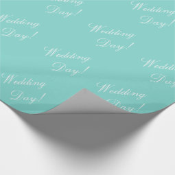 Wedding Day Blue wrapping paper | Zazzle
